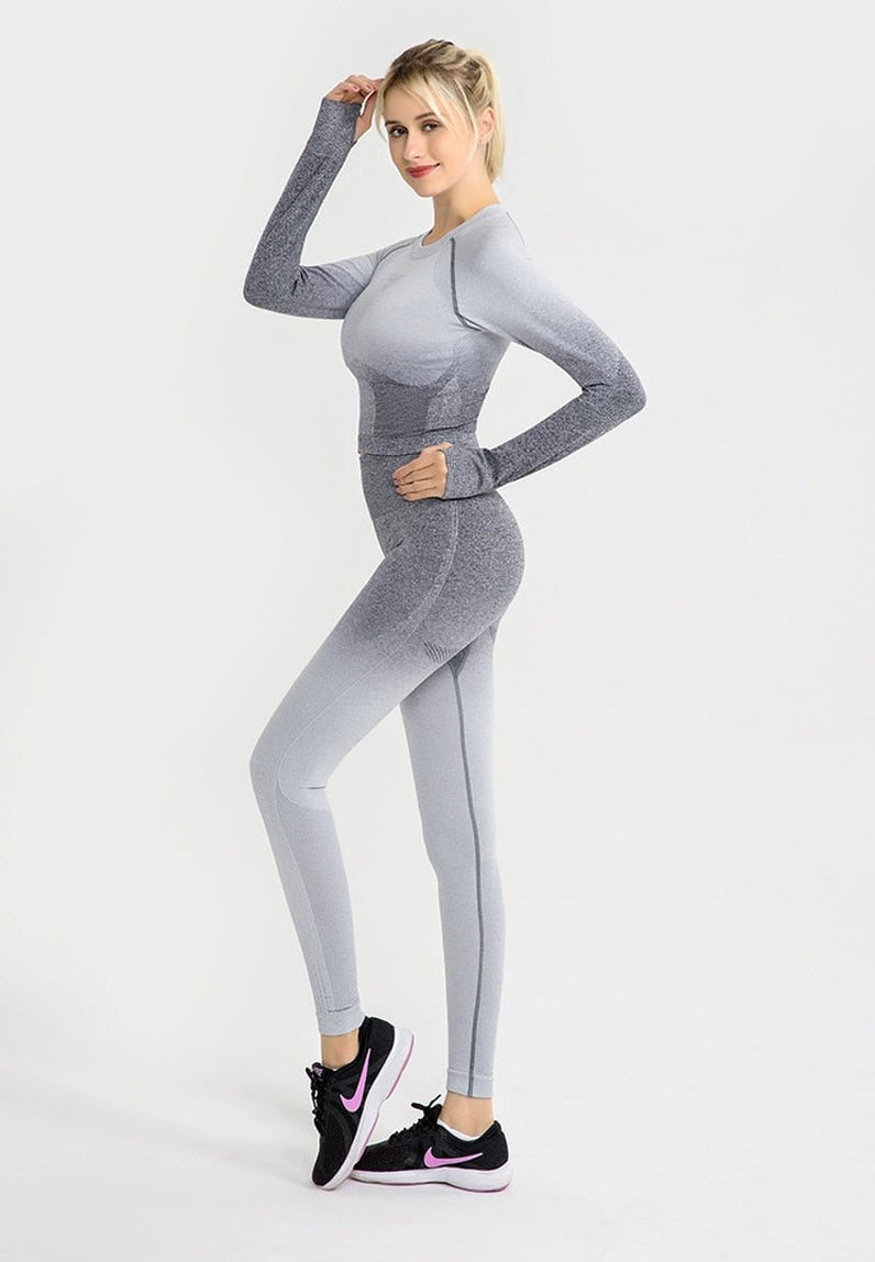 Seamless Ombre Complete Gym Set | Women's Gym Sets — Flamin' Fitness